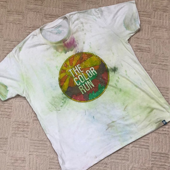 Shirts | The Color Run Short Sleeve Tshirt Tie Dye Size Xxl | Poshmark
